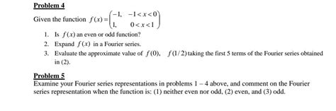 Solved Problem Given The Function F X Chegg