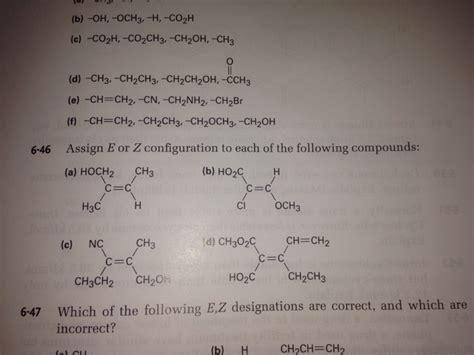 Solved Assign E Or Z Configuration To Each Of The Following