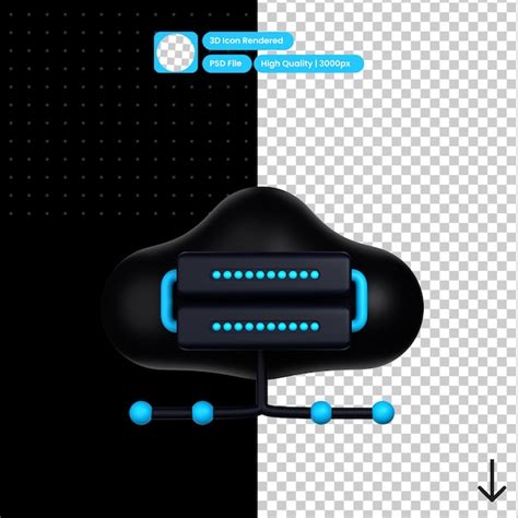 Premium Psd Psd 3d Illustration Of Cloud Database