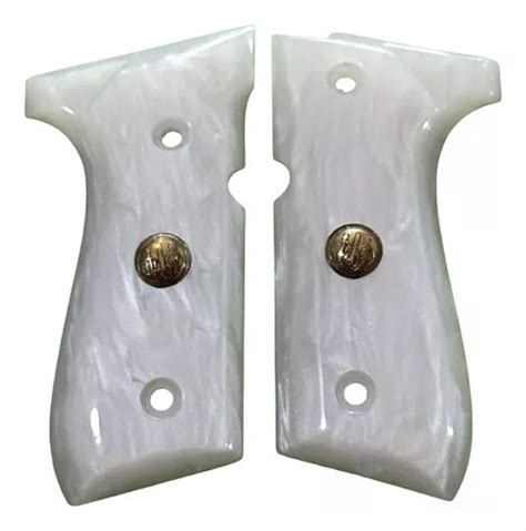 Cachas Pistola Para Beretta 92fs M9 Acrilico Blanco Meses sin interés