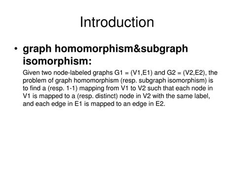 Ppt Graph Homomorphism Revisited For Graph Matching Powerpoint Presentation Id 6152246