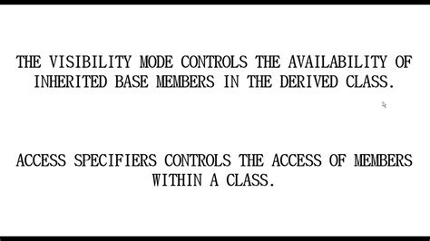 Visibility Mode Inheritance Cbse Class 12 Computer Science Youtube
