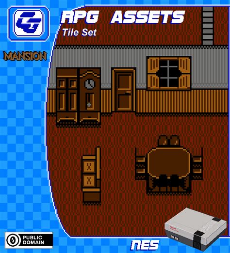 Rpg Tile Set Mansion Nes Gamedev Market