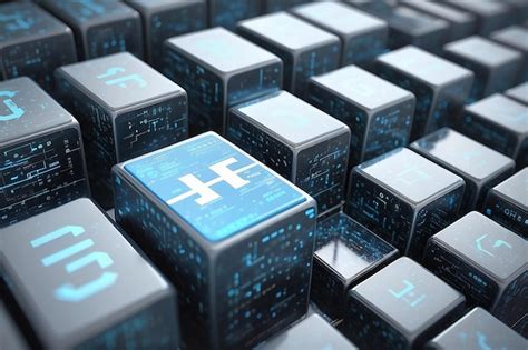 Premium Photo Block Chain Concept Digital Code Chain 3d Rendering