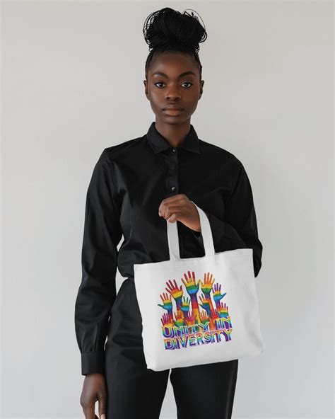 Unity In Diversity Inspirational Art Digital Download LGBTQ Colors With Hands Design High