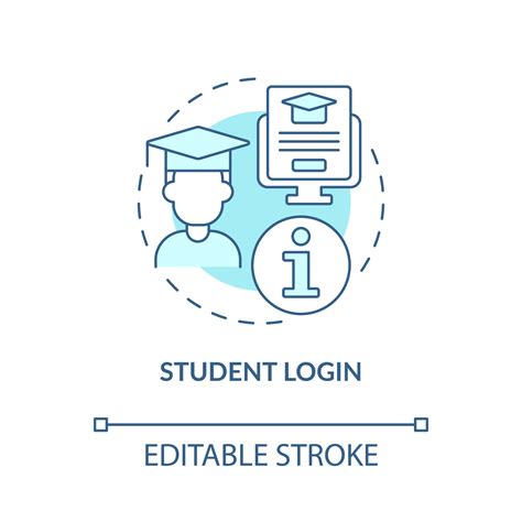 Student Login Blue Concept Icon Materials To Study Learning Management System Abstract Idea