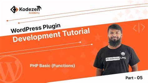 Wordpress Plugin Development Tutorial Php Basic Functions Part 5 Youtube
