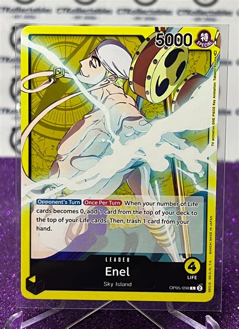 One Piece Enel Op05 098 Awakening Of The New Era Leader Card 2023