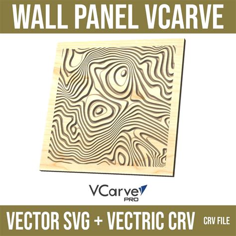 Topographic Wall Panel Pattern Svg Vectric Vcarve Cnc Design Carve
