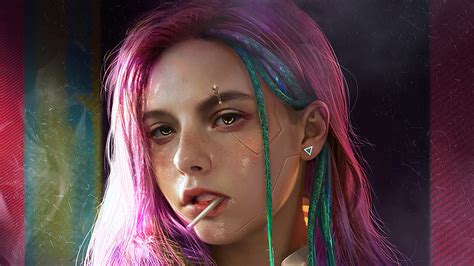 Pink Hair Girl Cyber Wallpaperhd Artist Wallpapers4k Wallpapers