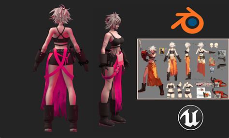 Create 3d Game Character 3d Video Game Model3d Game Asset Ue4 And