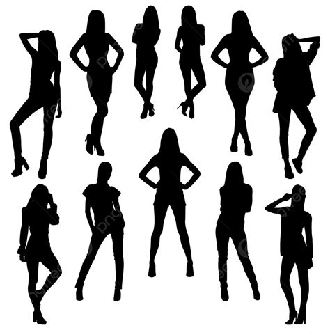 포즈와 여성 모델의 실루엣 벡터 실루엣 모델 소녀들 실루엣 실루엣 Png 일러스트 및 벡터 에 대한 무료 다운로드 Pngtree