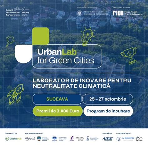 UrbanLab For Green Cities premiază cele mai bune idei în design urban