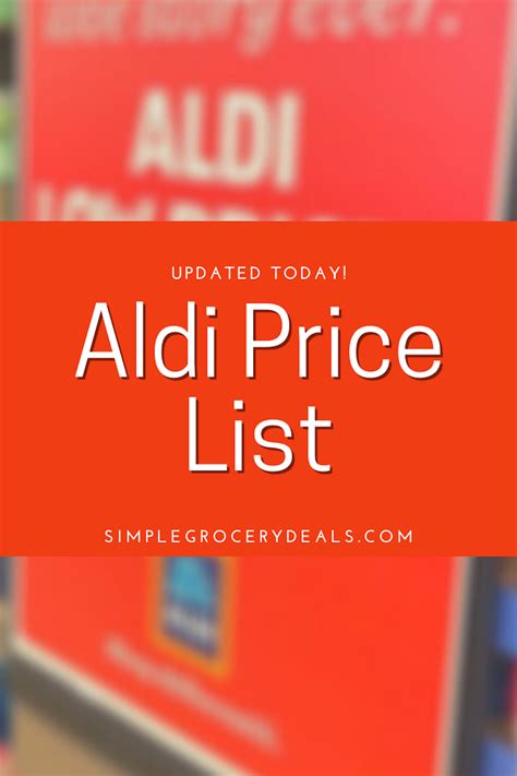 Aldi Price List Spreadsheet 2021 At Zane Norine Blog