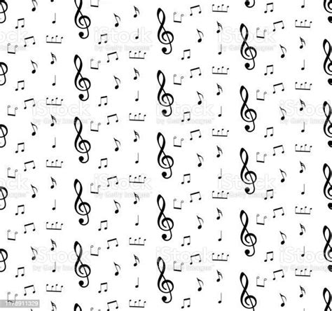 원활한 음악 기호 및 음악 노트와 원활한 배경 표시 음악 노트 벡터와 원활한 패턴 0명에 대한 스톡 벡터 아트 및 기타 이미지
