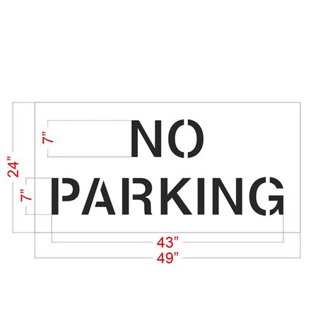 7 Target No Parking Stencil 1 800 Stencil