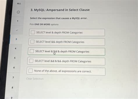 All 3 Mysql Ampersand In Select Clause Select Studyx