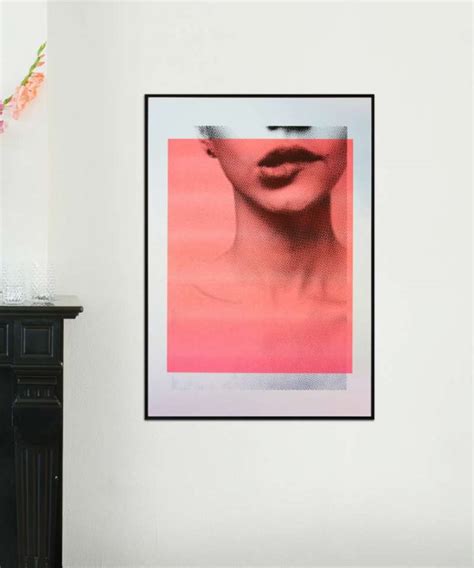 Zeefdruk Cadeau Biting Lip Riso Print Art Gallery Roxier Rotterdam