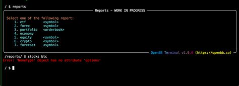 Bug `reports Stocks Btc` Error Nonetype Object Has No Attribute Options · Issue 2867