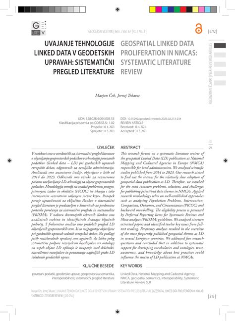 Pdf Geospatial Linked Data Proliferation In Nmcas Systematic Literature Review