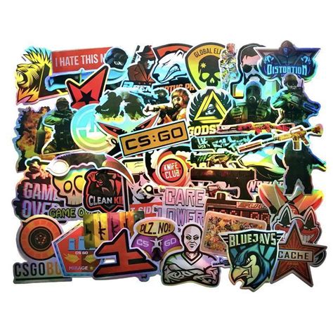 Stickers 50pc Csgo Counter Strike Global Offensive Stream Video Games Shooter Valve Teams Guns