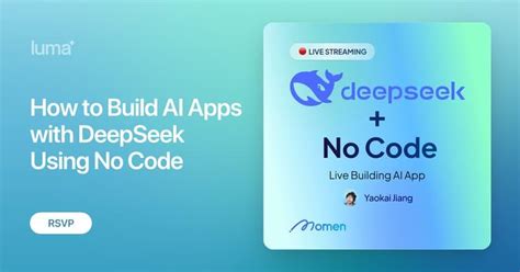 How To Build Ai Apps With Deepseek Using No Code · Luma Momen