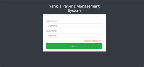 Parking Management System Project In Php With Source Code And Report
