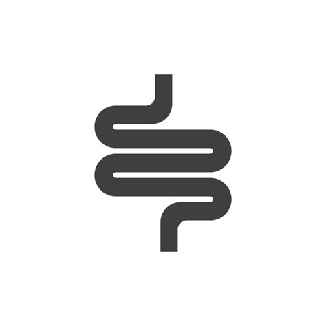 Vector Sign Of The Intestine Symbol Is Isolated On A White Background