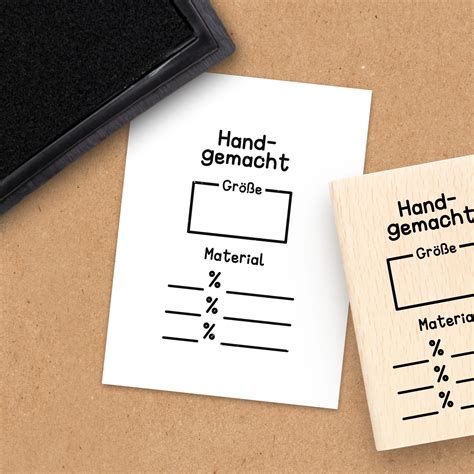 Stempel Textiletikett Anna Größe Material Textstempel Handarbeit Wunderlichs