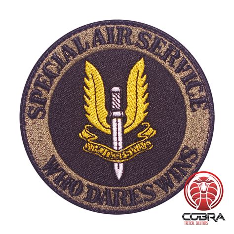Special Air Service Who Dares Wins Military Patch Velcro Military