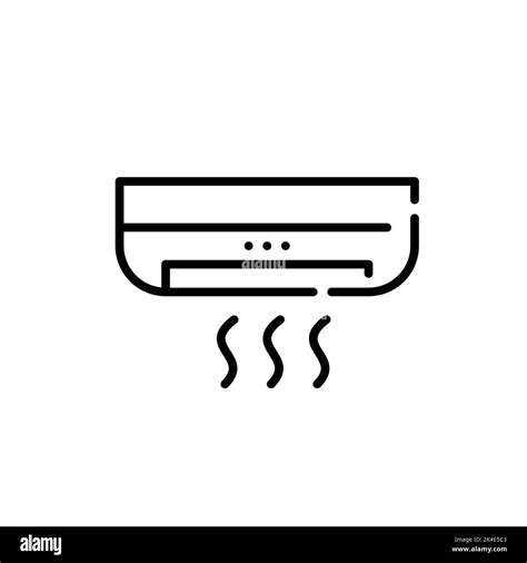 Air Conditioning Unit Climate Control Device Pixel Perfect Editable Stroke Line Icon Stock