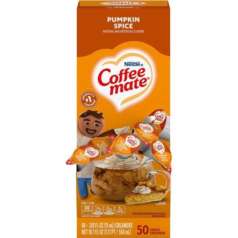 Coffee Mate Pumpkin Spice Nondairy Liquid Creamer Singles Nestle