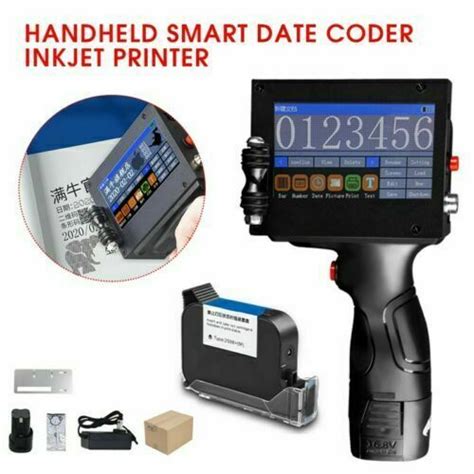 43 Touch Screen Handheld Smart Date Coder Inkjet Printer Logo Coding