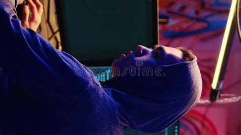 Anxious Hacker Hiding In Bunker Stock Footage Video Of Hacking Evade 298994504