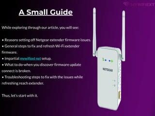 Fix Netgear Extender Firmware Update Failure PPT