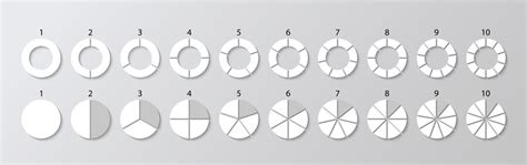 Premium Vector Circle Section Graph Circular Structure Divided Into Segments Piechart With