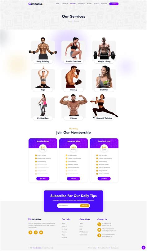 Gimnasio Fitness And Gym Responsive Html5 Template Gym Workouts Html5 Templates Gym