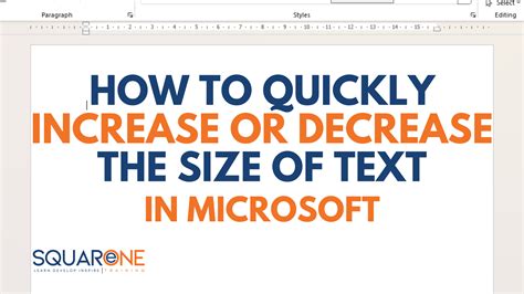 Squareone Training Quickly Increase Or Decrease Text Size In