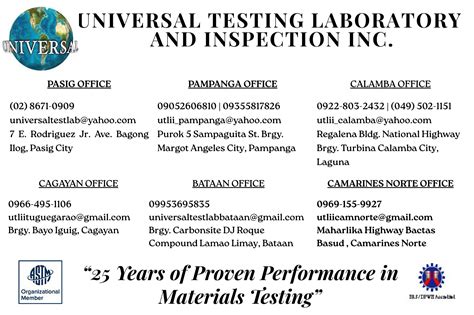 Universal Testing Laboratory And Inspection Inc Pasig