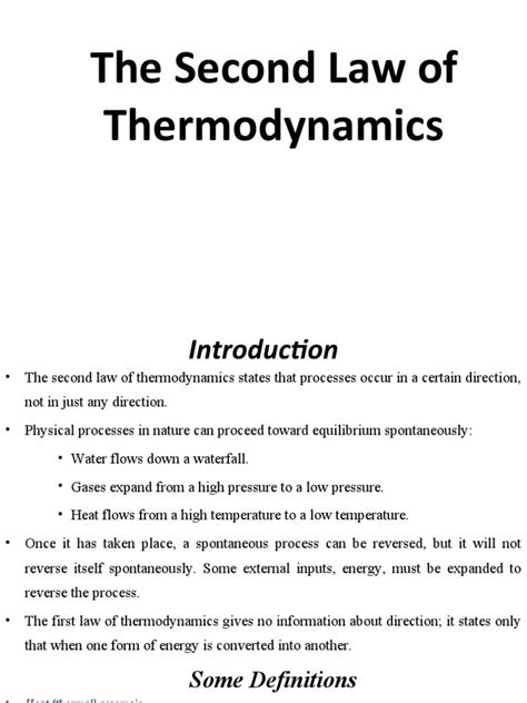 The Second Law Of Thermodynamics 040170170006 Pdf Heat Second Law Of Thermodynamics