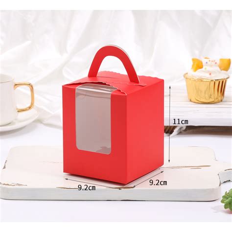 กล่องคัพเค้ก กล่องหน้าใส ใส่ขนม ใส่ตุ๊กตา มีหูจับหิ้วได้ Shopee Thailand