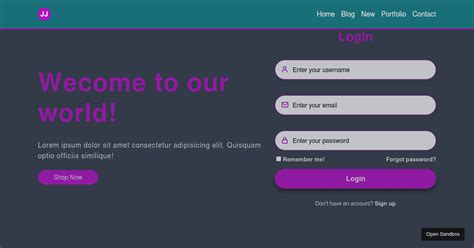 Responsive Navbar Css Html Codesandbox