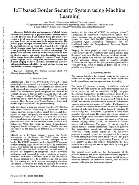 Iot Based Border Security System Using Machine Pdf Internet Of