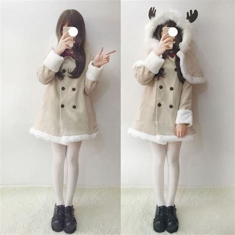 Japanese Kawaii Winter Warm Deer Cloakcoat Sd01274 Syndrome Cute