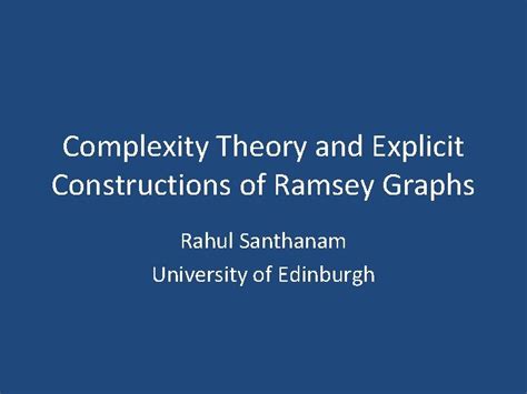 Complexity Theory And Explicit Constructions Of Ramsey Graphs