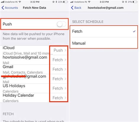 Fix Fetch New Data In Mail App Using Push Or Fetch On Iphone Ipad