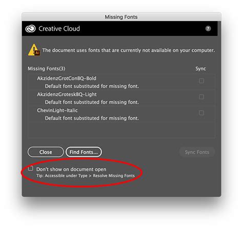 solved having major issues with missing fonts alert not d adobe