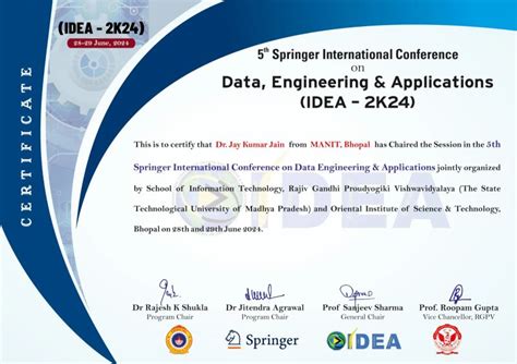 Dr Jay Kumar Jain On Linkedin Springerconference