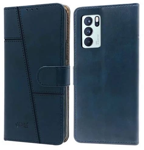 Oppo Reno 6 Pro Blue Leather Mobile Flip Cover At Best Price In Mumbai