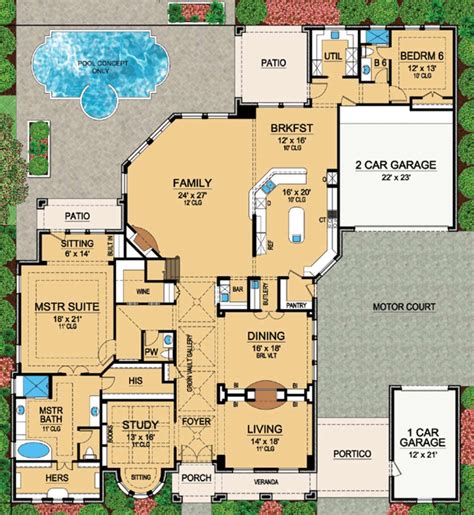6 Bedroom House Plans Single Story Design Your Dream Home Houseplanstory